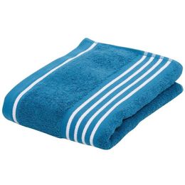 G&ouml;zze Handt&uuml;cher &raquo;Rio&laquo; im Set, mit frischer Streifenbord&uuml;re blau Walkfrottee, Obermaterial: 100% Baumwolle B/L: 50cmx100cm, 2 Stk., Walkfrottee