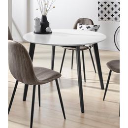 Otto Home Damen OTTO home Esstisch &raquo;Cody&laquo; Esstisch, K&uuml;chentisch, OTTOs Choice, Beine aus Massivholz, runde MDF-Tischplatte, in 2 Farbvarianten schwarz