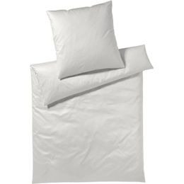 Elegante Bettw&auml;sche &raquo;Solid Jersey&laquo; 2 Stk. angenehmes Hautgef&uuml;hl beige Mako-Satin, Obermaterial: 100% Baumwolle B/L: 135cm x 200cm, 1 Stk., 1 Stk., Mako-Satin, 