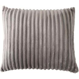 OTTO home Kissenh&uuml;lle &raquo;Milara&laquo; 280g/m&sup2;, kuschelweich, Cordoptik, pflegeleicht grau Polyester, Obermaterial: 100% Polyester B/L: 50cm x 50cm, 1 Stk., 