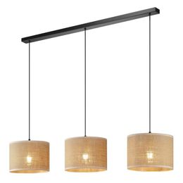 OTTO home Pendelleuchte &raquo;Mikka&laquo; E27 1 Stk. mit Leinenstoffschirm, H&ouml;he 110 cm, Breite 100 cm beige 3, 1 Stk.
