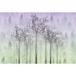 ARCHITECTS PAPER Fototapete &raquo;Atelier 47 Trees Artwork 2&laquo; Wald glatt Vlies, Wand, Schr&auml;ge, Decke bunt Vlies B/L: 4m x 2,7m