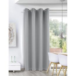 HOMING Vorhang &raquo;Mia&laquo; &Ouml;sen 1 Stk. tlg. Fertigschal grau Polyester 245cm, &Ouml;sen, 140cm
