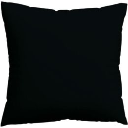 Schlafgut Kissenbezug &raquo;Premium Kissenbezug Woven Satin (1 St)&laquo; Ton-in-Ton Rei&szlig;verschluss, Fadendichte von 300tc, Uni, OEKO Tex schwarz Mako-Satin, Obermaterial: