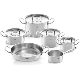 Fissler Topf-Set &raquo;Original-Profi Collection&laquo; Set, Kochtopf 16/20/24cm, Bratentopf 20cm, Kasserolle 16cm, Pfanne 28cm, 6 Stk. tlg. Edelstahl 18/10 silber H&ouml;he 
