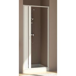 FORTE Dusch-Faltt&uuml;r B x H: 100-140 x 188 cm wei&szlig; B/H: 140cm x 188cm, beidseitigmontierbar