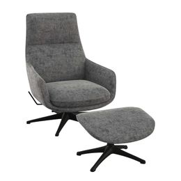 FLEXLUX Drehsessel &raquo;Marinella, Relaxsessel, Entspannung mit Premium-Komfort&laquo; Liegefunktion, drehbar, Fu&szlig; schwarz schwarz 100% Polyester Chenille, B/H/