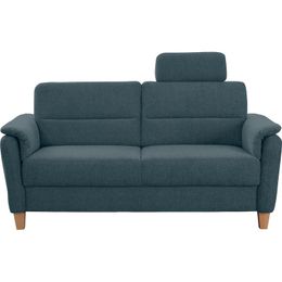 Home Affaire 2,5-Sitzer &raquo;Palmera, B: 179 cm&laquo; mit Federkern blau 100% Polyester;Struktur (100% Polyester);Luxus-Microfaser in Lederoptik (100% 