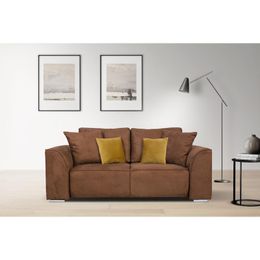 Inosign 2-Sitzer &raquo;BEATRICE, erh&auml;ltlich in trendigen Stoffoptionen, B/T/H: 143/73/92 cm&laquo; In hochwertiger Verarbeitung, incl. 2 gro&szlig;en Zierkissen in 