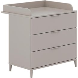 YUNY by PAIDI Wickelkommode &raquo;BROTHER STU mit abnehmbarem Aufsatz und 3 Schubladen&laquo; bis 50 kg Kommode in Taupe, 95 cm Breite, gepr&uuml;fte Sicherheit, Soft