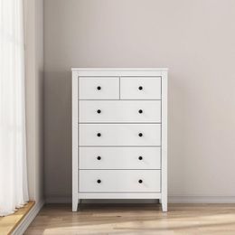 OTTO home Kommode &raquo;Avelin&laquo; Melaminoberfl&auml;che, schwarze Metallgriffe, Breite 80 cm ABS-Kunststoff, Holzwerkstoff, MDF, Melamin B/H/T: 80cm x 120cm x 