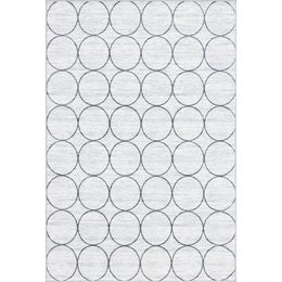 MyFlair Teppich &raquo;Titan Trellis, LAGERR&Auml;UMUNG&laquo; rechteckig 13 mm H&ouml;he Kurzflor, gewebt, modernes Design, Motiv Kreise beige Polypropylen (PP) B : 183cm 1 Stk., 