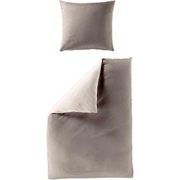 Bierbaum Wendebettw&auml;sche &raquo;Modern Uni in Gr. 135x200 oder 155x220 cm&laquo; 2 Stk. Modernes Unidesign: Schlichte, elegante Optik f&uuml;r jedes Schlafzimmer braun