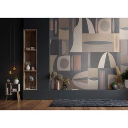 marburg Fototapete matt glatt moderne Tapete f&uuml;r Wohnzimmer Schlafzimmer K&uuml;che schwarz Vlies B/L: 2,12m x 2,7m, Rollen: 1