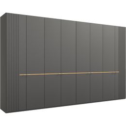Musterring Kleiderschrank &raquo;Isabelle&laquo; Lamellen in Korpusfarbe, Griffe in silber, versch. Gr&ouml;&szlig;en und Farben grau Hartfaserplatte, Holzwerkstoff Graphit-Dekor, B/H/