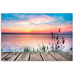 Artland Wandbild &raquo;Der See in den Farben der Wolken&laquo; Gew&auml;sser 1 Stk. tlg. als Alubild, Leinwandbild, Poster in verschied. Gr&ouml;&szlig;en blau B/H/T: 60cm x 40cm, Alu-