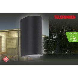 Telefunken LED Au&szlig;en-Wandleuchte &raquo;CARPI&laquo; schwarz Einheitsgr&ouml;&szlig;e