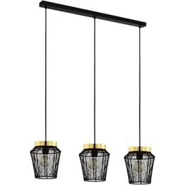 Eglo H&auml;ngeleuchte &raquo;ESCANDIDOS&laquo; E27 1 Stk. H&auml;ngeleuchte in schwarz und messing aus Stahl - exkl. E27 - 40W schwarz H: 110cm, 1 Stk.