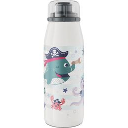 Alfi Isolierflasche &raquo;KIDS ISO BOTTLE, Edelstahlk&ouml;rper, sp&uuml;lmaschinenfest&laquo; 12h hei&szlig; & 24h kalt, Trink&ouml;ffnung mit konsistentem Trinkfluss wei&szlig; Edelstahl, 