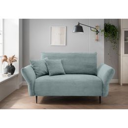 Home Affaire Ecksofa &raquo;Lazio modern und bequem, schmale Armlehnen, tolle Detailverarbeitung&laquo; zwei verschiedene Fu&szlig;farben w&auml;hlbar blau 93% Polyester, 7%