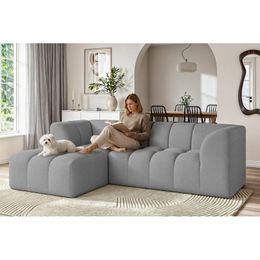 OTTO home Ecksofa &raquo;TUURE L-Form, Verl&auml;ssliche Qualit&auml;t, moderne Steppung, Breite 255cm&laquo; Bubble Optik, moderne Steppung, hoher Sitzkomfort, 