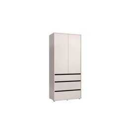 Home Affaire Kleiderschrank &raquo;Corbet Schlafzimmerschrank, Dreht&uuml;renschrank, W&auml;scheschrank&laquo; 93 cm breit, 3x Schubladen, Kleiderstange, ABS schutzkanten 