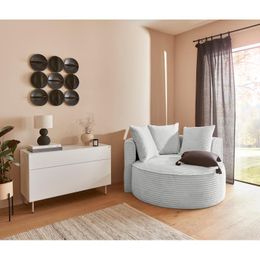 LeGer Home by Lena Gercke XXL-Sessel &raquo;ISALIE Cord, Lesesessel, Loveseat, inklusive Zierkissen&laquo; extra gro&szlig;e Sitzfl&auml;che, optional mit Hocker, 3 