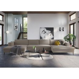 DOMO collection Wohnlandschaft &raquo;Modica U-Form aktuelles, kubisches Design mit 2 Recamieren, viel Platz&laquo; XXL, auch in Cord, Fu&szlig;h&ouml;he passend f&uuml;r g&auml;ngige