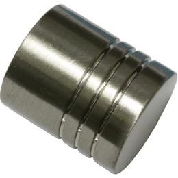Gardinia Gardinenstangen-Endst&uuml;ck &raquo;Memphis&laquo; Serie Einzelprogramm Memphis &Oslash; 16 mm silber 2 Stk.