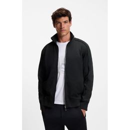 BOSS Green Herren BOSS Green Sweatjacke &raquo;Mirror&laquo; Flachstrickkragen, regular fit, Rei&szlig;verschluss, gesteppter Jacquard S