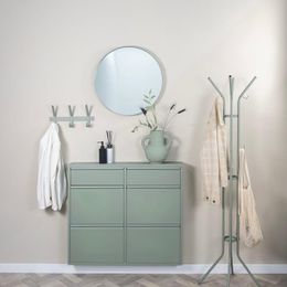 SPINDER DESIGN Garderobenst&auml;nder &raquo;Jessy&laquo; Platzsparender Garderobenst&auml;nder aus Stahl, 8 Haken & Schirmst&auml;nder gr&uuml;n Stahl Einheitsgr&ouml;&szlig;e