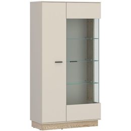 Home Affaire Vitrine moderne Vitrine, Breite ca.75 cm, Eckverglasung beige Cashmir, B/H/T: 40cm