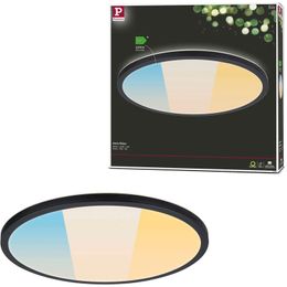 Paulmann LED Panel &raquo;Atria Shine 3000K IP44 White Select rund&laquo; LED-Modul 1 Stk. Tageslichtwei&szlig; Farbwechsler, Farbsteuerung schwarz 1, &Oslash; 39,8cm H: 3,5cm, 1 Stk.