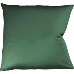 Fleuresse Kissenbezug &raquo;Colours Mako Satin, 100% Baumwolle, mit Rei&szlig;verschluss&laquo; Mako Satin, gl&auml;nzend, glatt, Premium Qualit&auml;t gr&uuml;n Mako-Satin, 