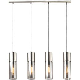 Globo LIGHTING H&auml;ngeleuchte &raquo;ANNIKA&laquo; E27 1 Stk. H&auml;ngeleuchte, Glas, E27 silber 4, &Oslash; 9cm H: 156cm, 1 Stk.