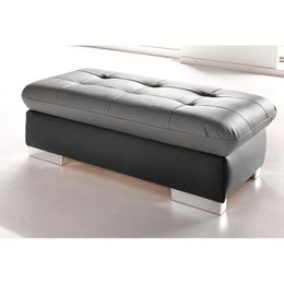 Sit & More sit&more Hocker &raquo;Palomino&laquo; mit Stauraum schwarz Kunstleder SOFTLUX /Feinstruktur (100% Polyester);NaturLEDER (echtes Rindsleder) Sitzfl&auml;che. Korpus im