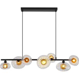 Searchlight Pendelleuchte &raquo;Sunbeam 7Lt Pendelleuchte, klares und bernsteinfarbenes Ribbelglas&laquo; G9 1 Stk. transparent H: 30cm, 1 Stk.