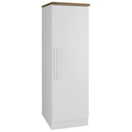 KOCHSTATION Seitenschrank &raquo;KS-Samos&laquo; 50 cm breit wei&szlig; wei&szlig;, B/H/T: 50cm x 165cm x 60cm, T&uuml;ren: 1 Stk.