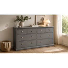 Home Affaire Kommode &raquo;Paris, Aufbewahrung, Schubladenschrank, Stauraum, mit 8 Schubladen&laquo; Landhausstil, Elegant, ger&auml;umig, Breite 184 cm, H&ouml;he 87 cm 