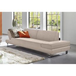 W.Schillig 3-Sitzer &raquo;taboo Designsofa mit hohem Sitzkomfort, Breite 232cm, Sitztiefe 69cm&laquo; mit &Uuml;bertiefe, inklusive Armlehnenverstellung beige 