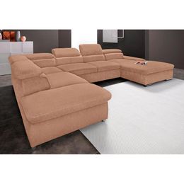 Sit & More sit&more Wohnlandschaft &raquo;Alcudia U-Form&laquo; wahlweise mit Schlaffunktion braun Primabelle -Microfaser;Korpus: Luxus-Kunstleder / Sitz und R&uuml;cken: 
