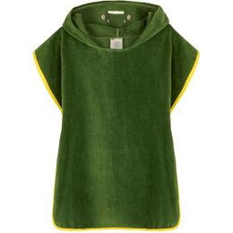 Good Morning Kapuzenhandtuch &raquo;Joep&laquo; kinder badeponcho, strandponcho, Kapuze, Baumwolle, Frotte, Kn&ouml;pfe gr&uuml;n Frotteevelours, Frotteevelours B/L: 