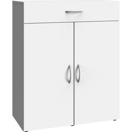wimex Kombikommode &raquo;Multiraumkonzept&laquo; Schubk&auml;sten auf Metallschienen wei&szlig; Holzwerkstoff B/H/T: 80cm x 98cm x 48cm, 1 Stk., 2 Stk.