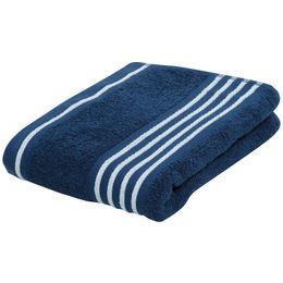 G&ouml;zze Badetuch &raquo;Rio&laquo; mit feiner Streifenbord&uuml;re blau Walkfrottee, Obermaterial: 100% Baumwolle B/L: 70cmx140cm, 1 Stk., Walkfrottee