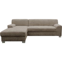 OTTO home Ecksofa &raquo;Lolland 241 x 146 cm, modern, mit Steppungen, gem&uuml;tlich&laquo; L-Form, aus Pet Friendly Bezug braun 100% Polyester B/H/T: 241cm x 79cm x 