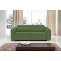 Egoitaliano Schlafsofa &raquo;Cabiria, Design und super Sitz- und Liegekomfort&laquo; Sofa inkl. Schlaffunktion, Kopfteile verstellbar, mit Metallf&uuml;&szlig;en gr&uuml;n B/H/T: 226cm x 