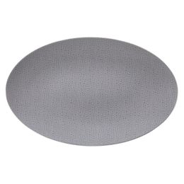 Seltmann Weiden Servierplatte &raquo;Life Fashion&laquo; Platte oval grau Porzellan B/H/L: 25,8cm x 2,5cm x 40,3cm