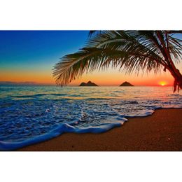 papermoon Fototapete &raquo;Lanikai Beach Hawaii&laquo; bunt Vlies B/L: 3m x 2,23m, Bahnen: 6 Stk.