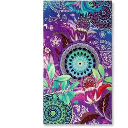 HIP Strandtuch &raquo;Axelle&laquo; Baumwolle, Velours, 100x180, Weich, Strand, Erwachsen, Mandala, Lila lila Frotteevelours, Obermaterial: 100% Baumwolle B/L: 