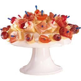 Ruco Servierplatte Partypilz mit 32 Spie&szlig;en - 2er Set wei&szlig; Kunststoff &Oslash; 17cm